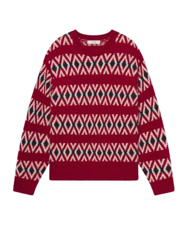 FRAME Crew-neck Knit Sweater - Red