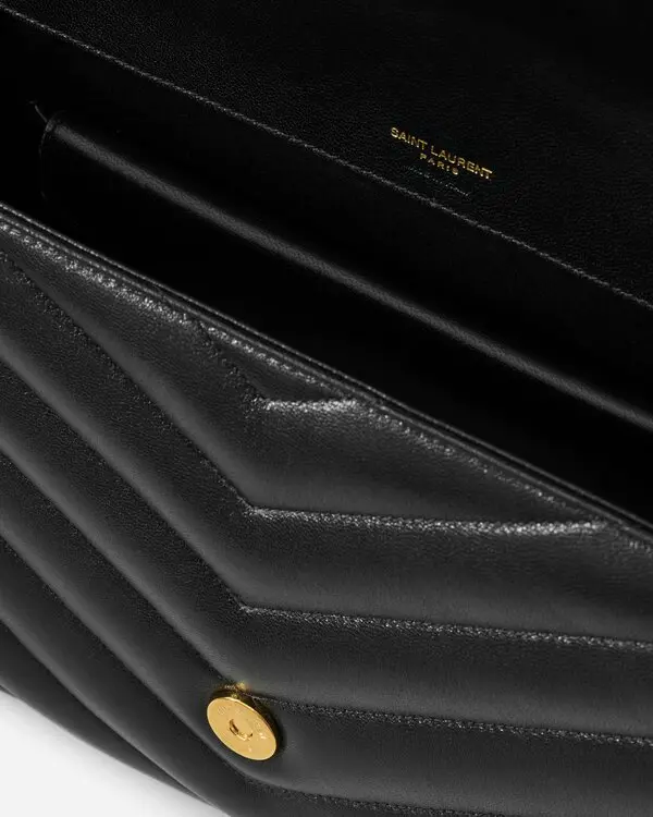 Saint Laurent Loulou Large In Matelasse Lambskin