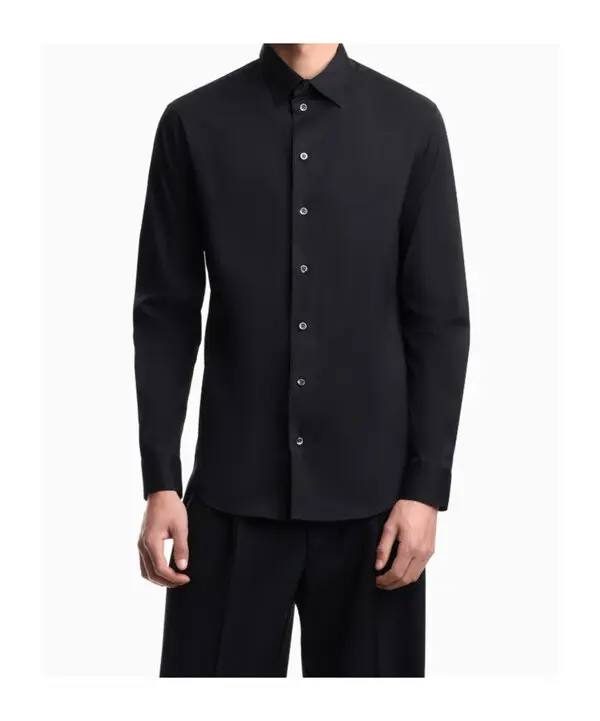 Emporio Armani Technical Stretch Cotton Shirt