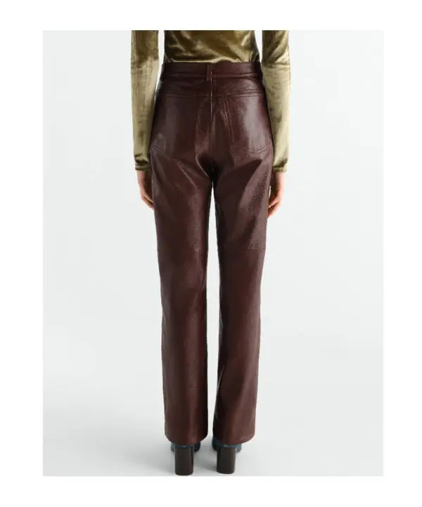 LEMAIRE Straight Pants In Glossy Leather