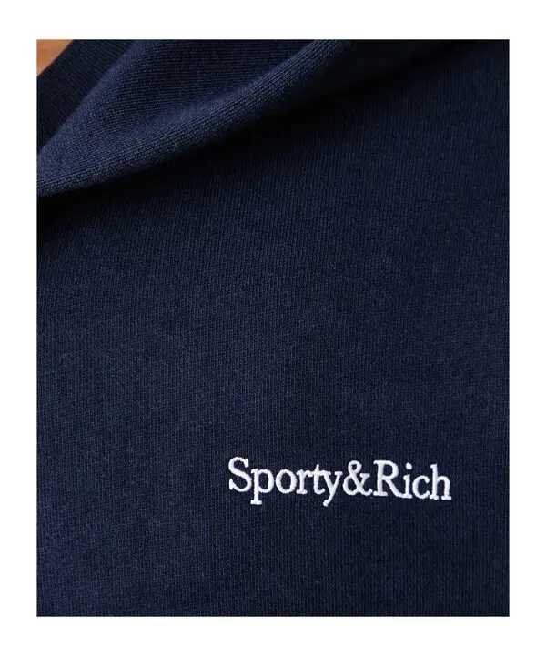 SPORTY  RICH Logo Zip-up Hoodie