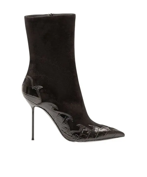 Paris Texas Lidia Queen Stiletto Boots - Black
