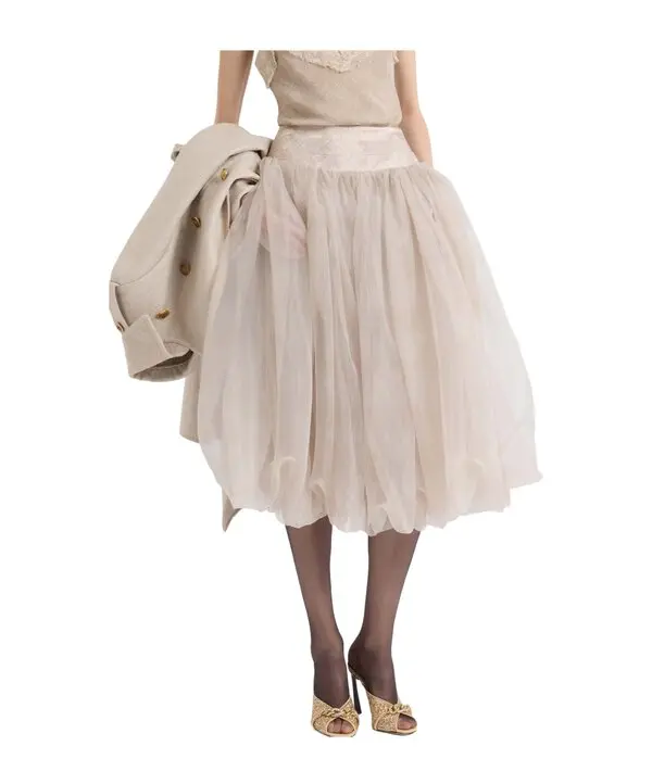 Ermanno Scervino Gathered Tulle Skirt