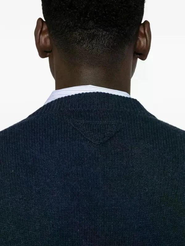 Prada Triangle-logo Knit Sweater