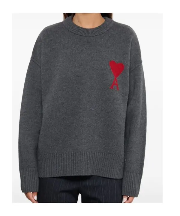 AMI Paris Long-sleeve Knit Top