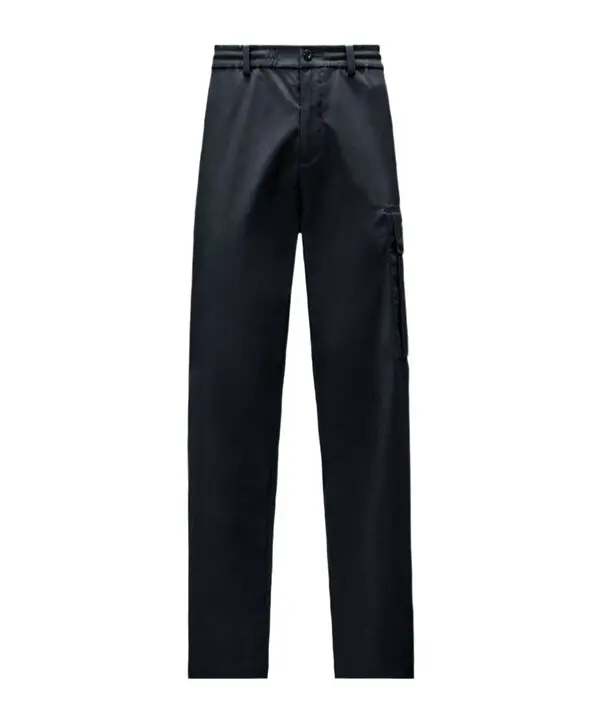 C.P. COMPANY Metropolis Series Technical Panama No Side Seam Cargo Pants - Black