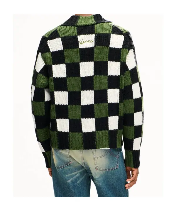 Kenzo Checks' Cardigan In Wool