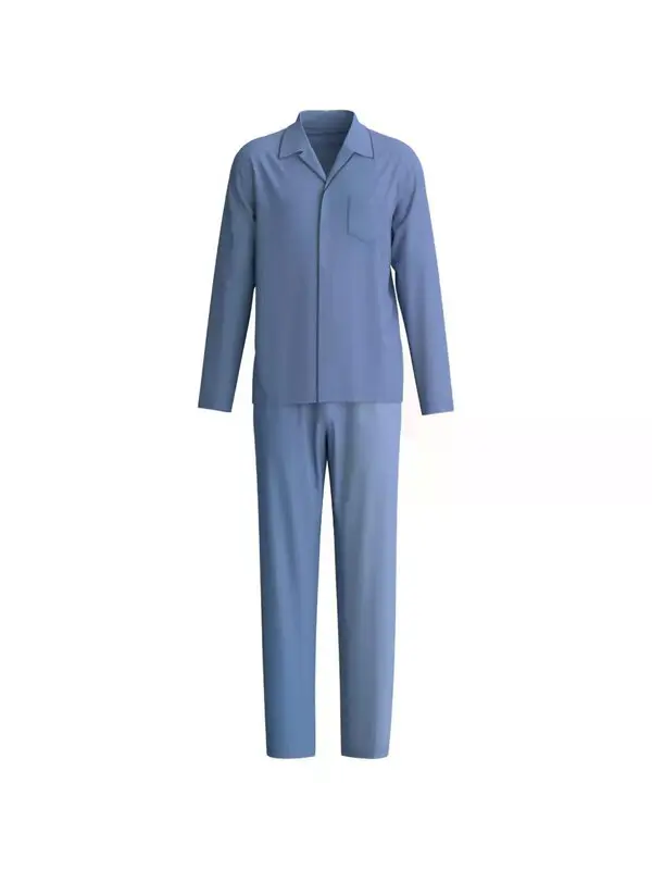 CALIDA Button-up Chest-pocket Pajamas - Blue