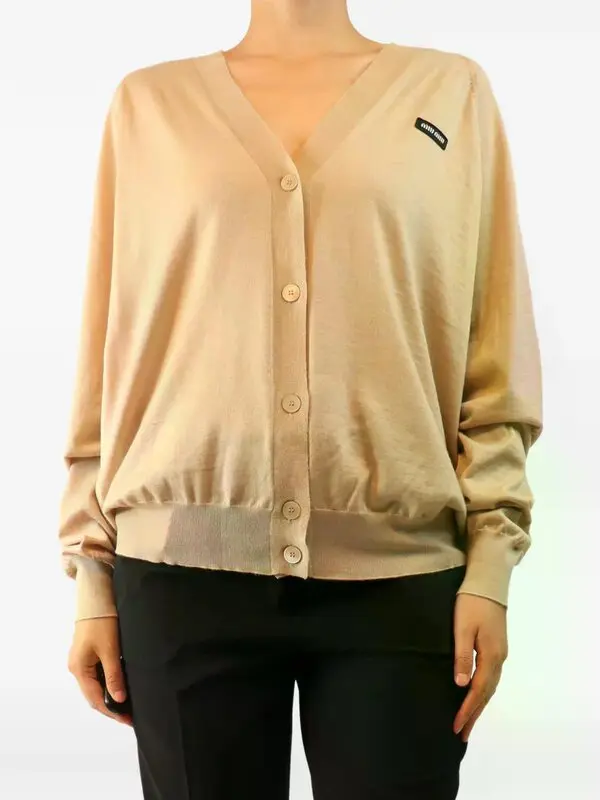 Miu Miu Logo Cardigan