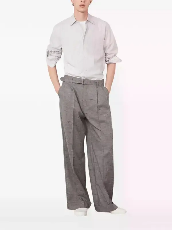 Officine Générale Gudo Striped Button-down Shirt - Grey