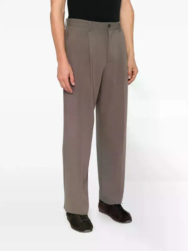 Imperial Pleated Straight-leg Trousers