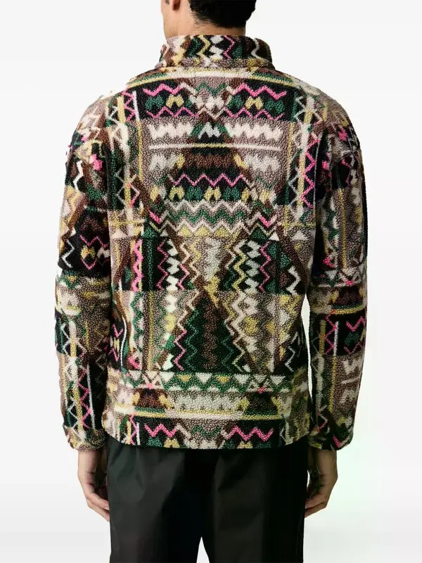 Columbia Helvetia Ii Geometric-print Fleece Sweater - Black