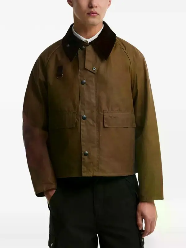 Barbour Corduroy-collar Waxed Jacket