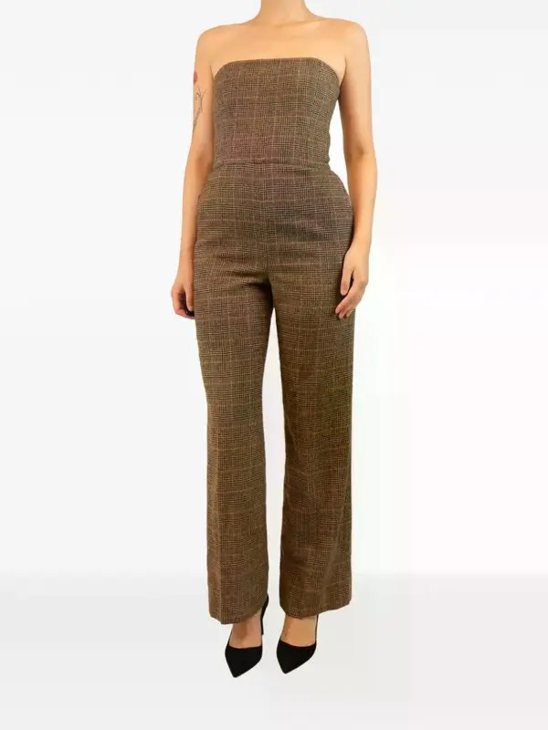 Ralph Lauren Strapless Houndstooth Jumpsuit