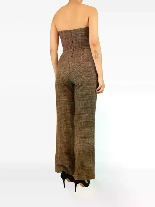 Ralph Lauren Strapless Houndstooth Jumpsuit
