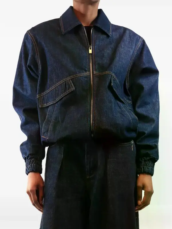 Magda Butrym Oversized Denim Bomber Jacket