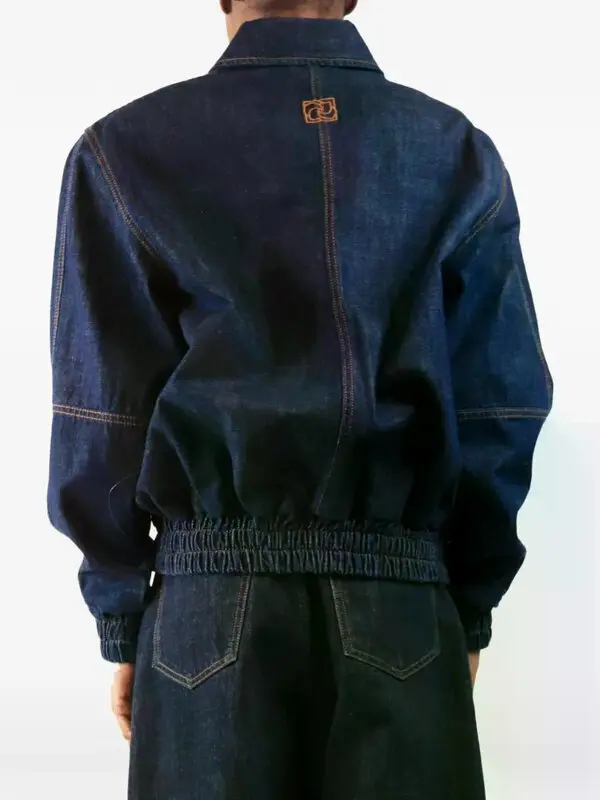 Magda Butrym Oversized Denim Bomber Jacket