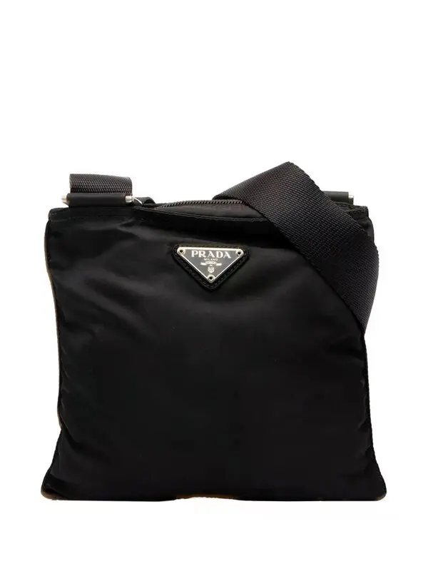 Prada 2000-2013 Tessuto Zip Top Crossbody Bag