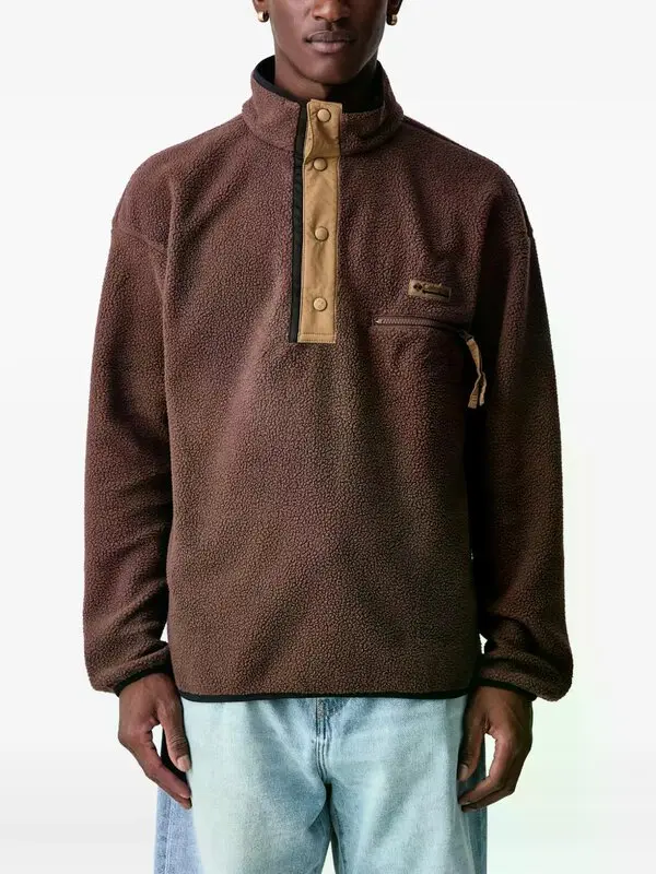 Columbia Helvetia Ii Fleece Press-stud Sweater - Brown