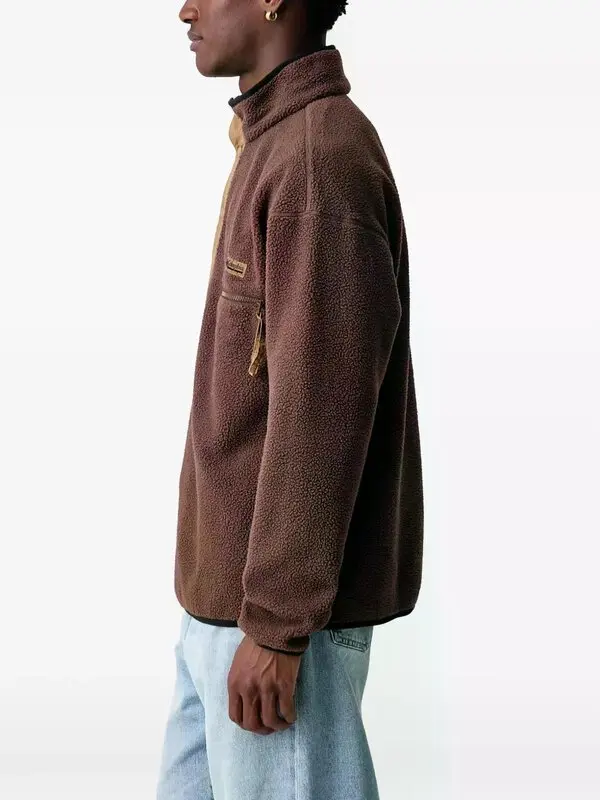 Columbia Helvetia Ii Fleece Press-stud Sweater - Brown