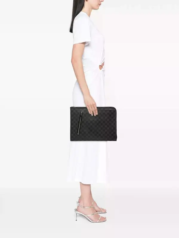 LOUIS VUITTON 2012 Damier Graphite Poche Documents Portfolio Clutch Bag - Black