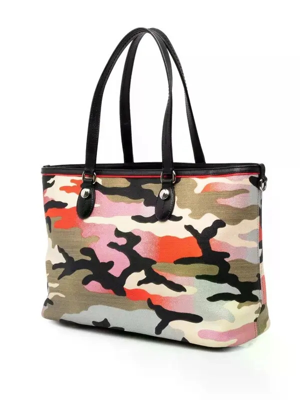 Dior 2011 Anselm Reyle Medium Canvas Camouflage Tote Bag
