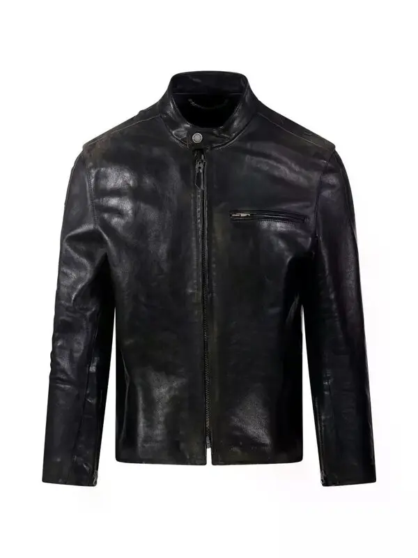 GOLDEN GOOSE Leather Biker Jacket