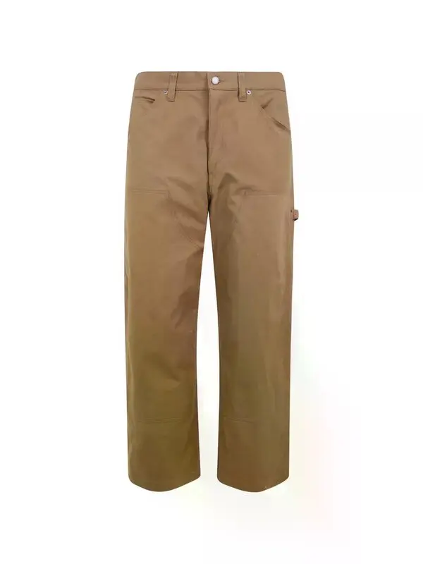 Comme Des Garçons Wide-leg Cotton Trousers - Brown