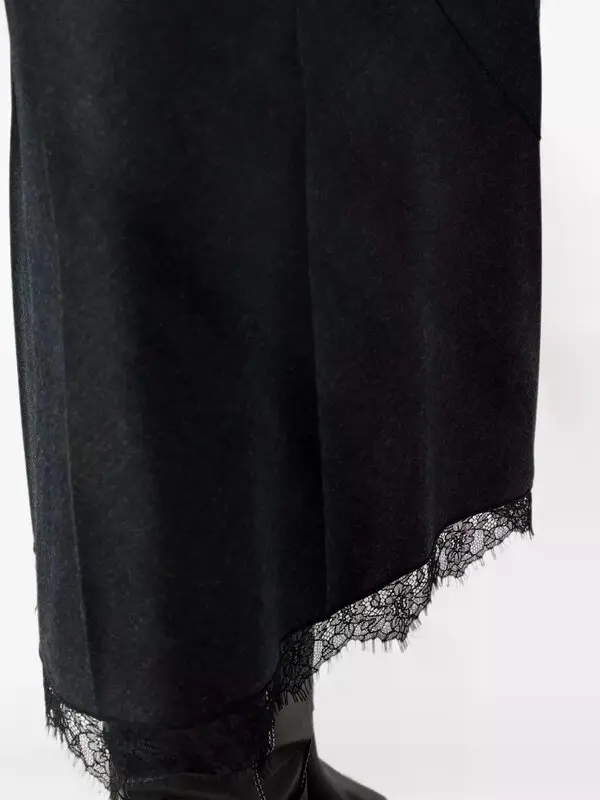 TELA Lace-trim Pleated Midi Skirt