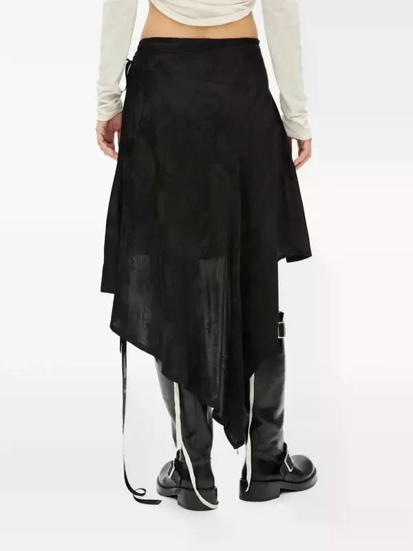 ANN DEMEULEMEESTER Paisley-jacquard Asymmetric Skirt