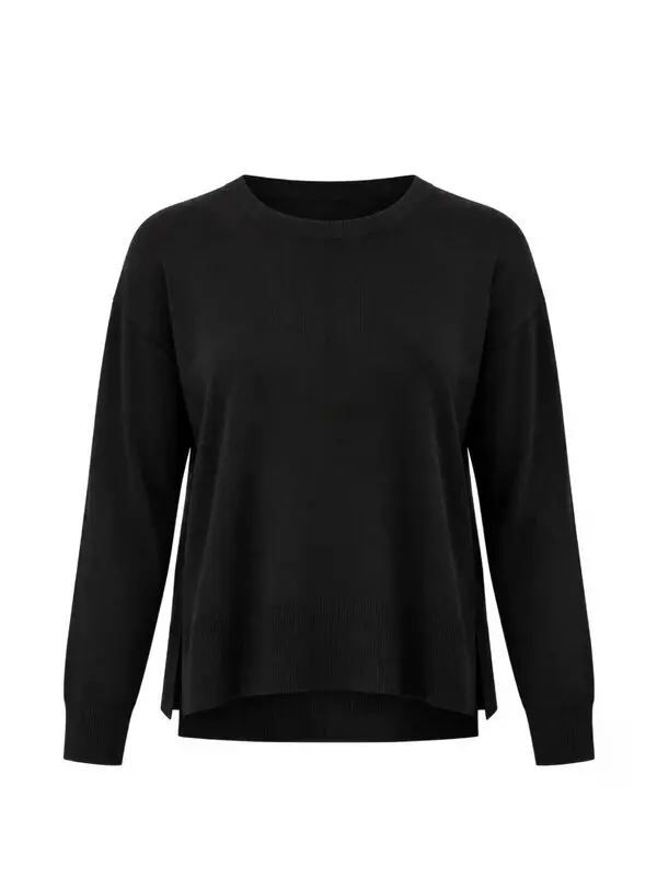 KAOS Crew-neck Drop-shoulder Sweater - Black