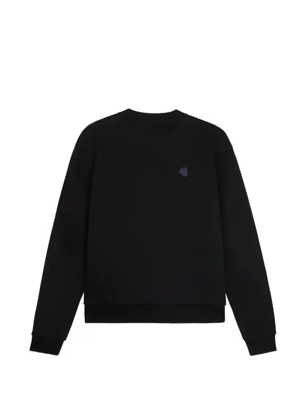 FLANEUR Blossom Logo-embroidered Crew-neck Sweatshirt - Black