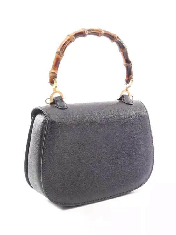Gucci 1990-2010 Small Calfskin Bamboo Night Satchel