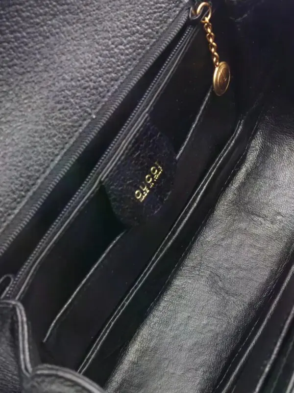 Gucci 1990-2010 Small Calfskin Bamboo Night Satchel