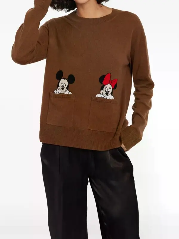 Chinti & Parker Mickey & Minnie Peek Pocket Sweater