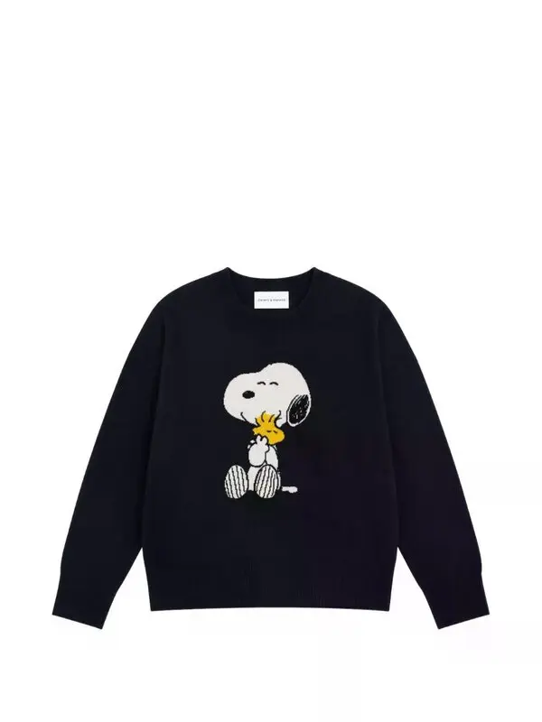 Chinti & Parker Snoopy Woodstock Intarsia-knit Sweater