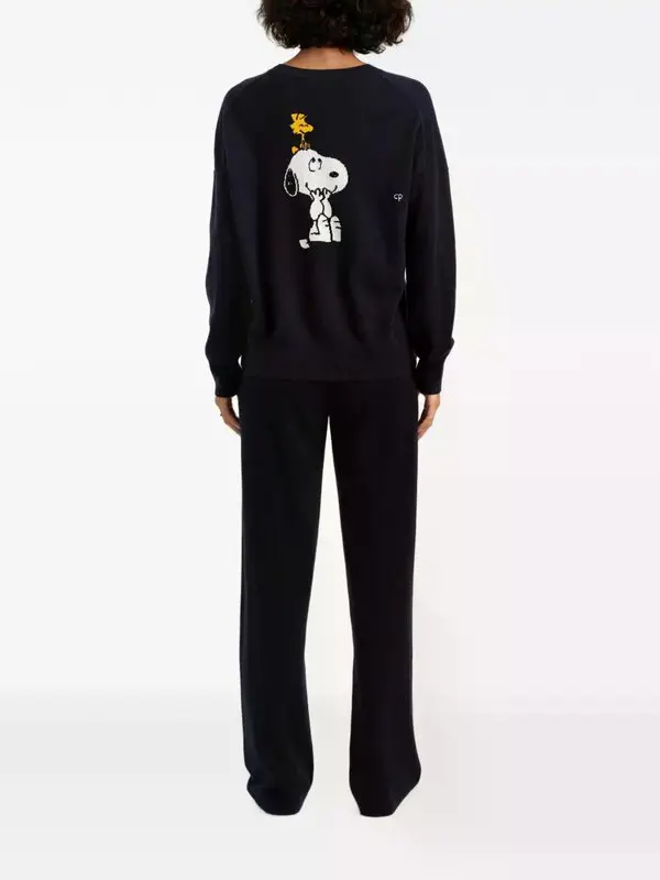 Chinti & Parker Snoopy Woodstock Intarsia-knit Sweater