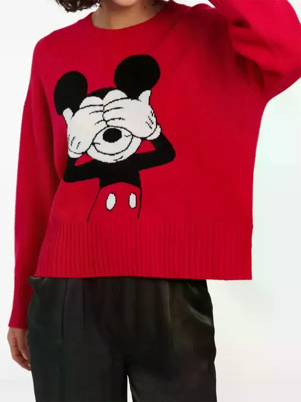Chinti & Parker Mickey Mouse Intarsia-knit Sweater