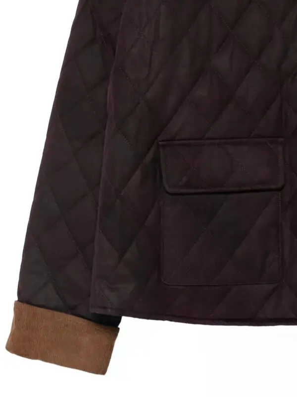 MC2 SAINT BARTH Margaux Wax Quilted Corduroy-trim Jacket