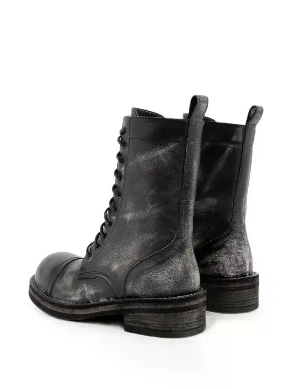 ANN DEMEULEMEESTER Brushed-leather Lace-up Boots