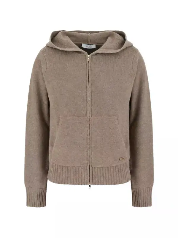 Max Mara Cashmere Zip-up Cardigan - Neutrals