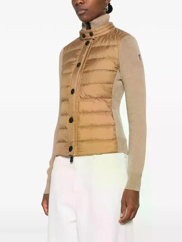 Moncler Quilted-panel High-neck Jacket