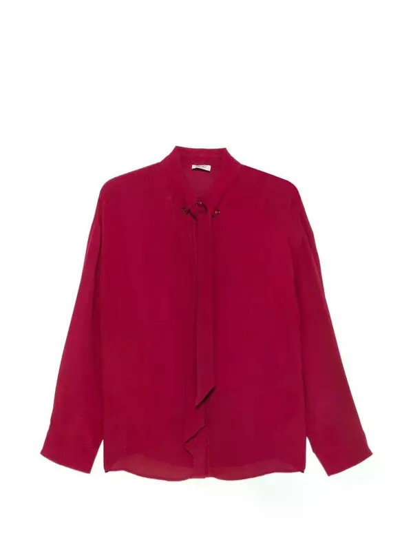Liu Jo Button-down Pussy-bow Shirt - Red