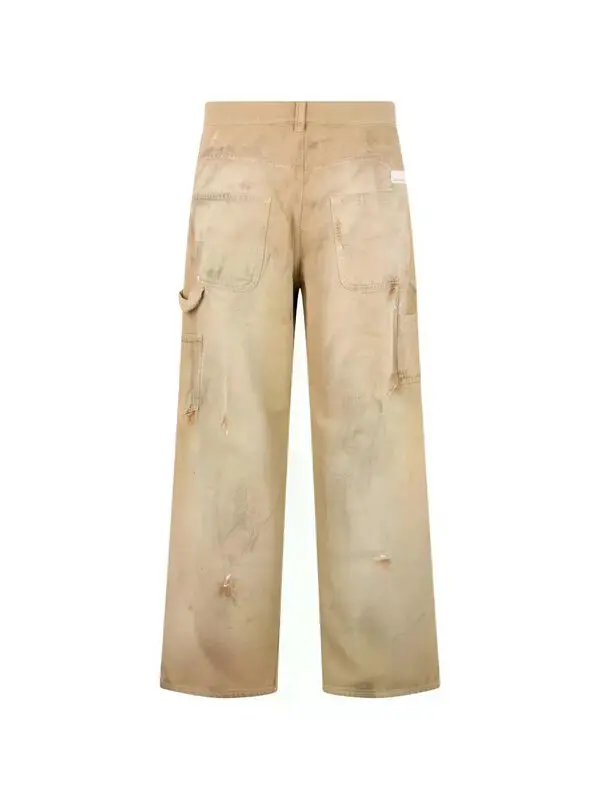 NINE:INTHE:MORNING Distressed-panelled Cargo Pants