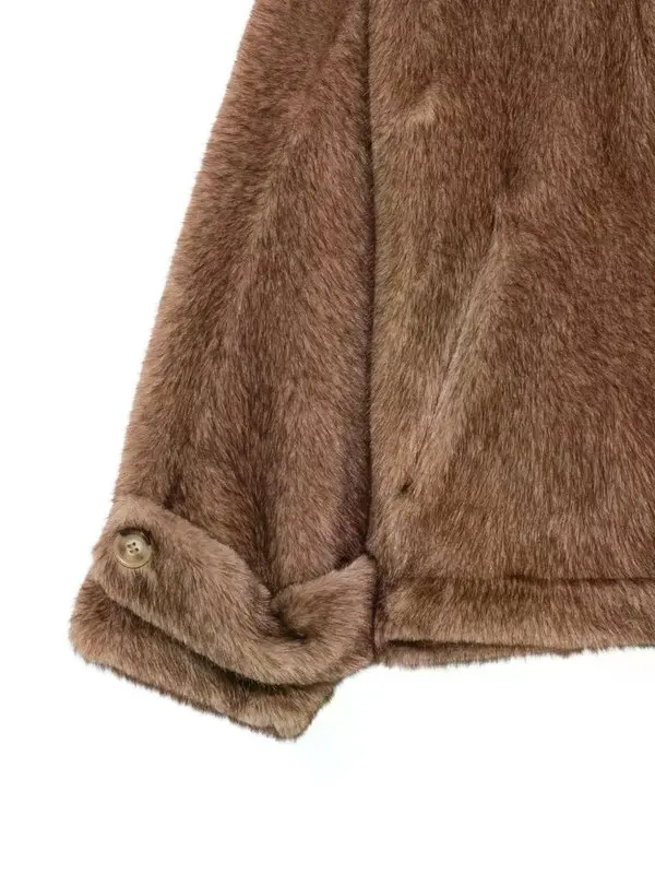 SWORD 6644 Button-up Faux-fur Jacket