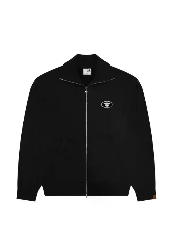 AAPE BY *A BATHING APE Moonface Logo-patch Zip-up Sweatshirt - Black