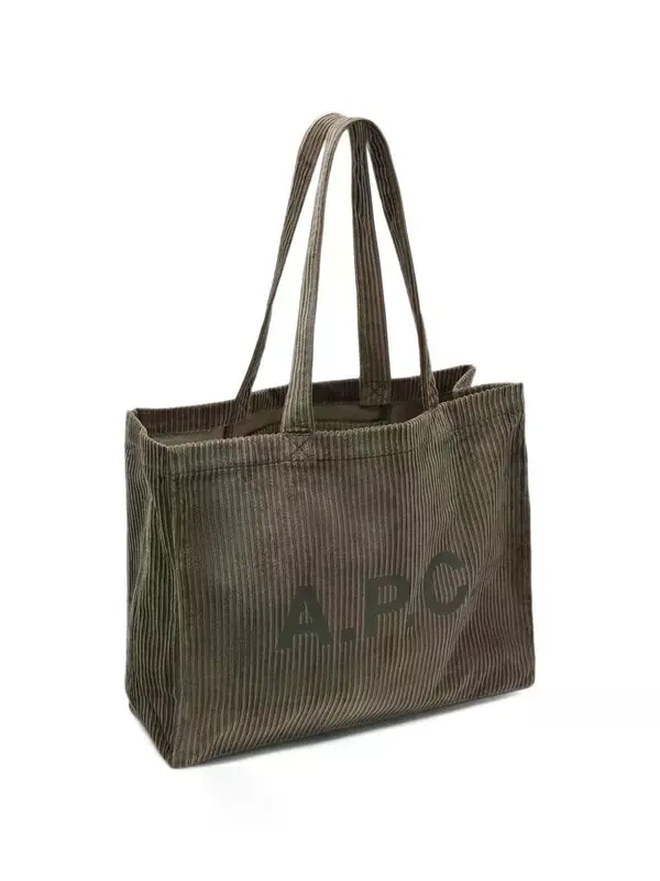 A.p.c. Corduroy Logo-print Tote Bag