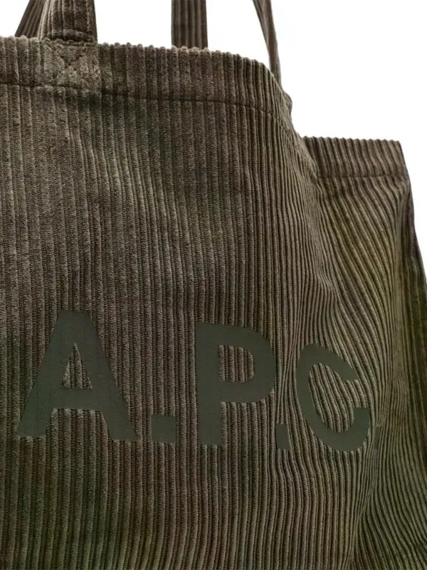 A.p.c. Corduroy Logo-print Tote Bag