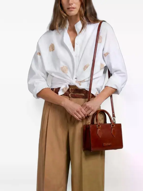 THE BRIDGE Leather Tote Bag - Brown