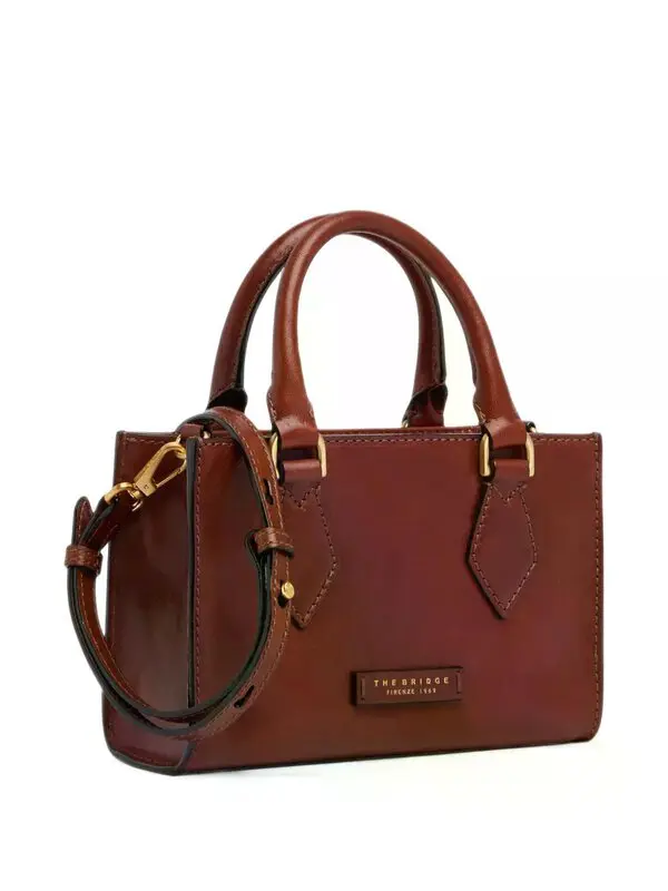THE BRIDGE Leather Tote Bag - Brown